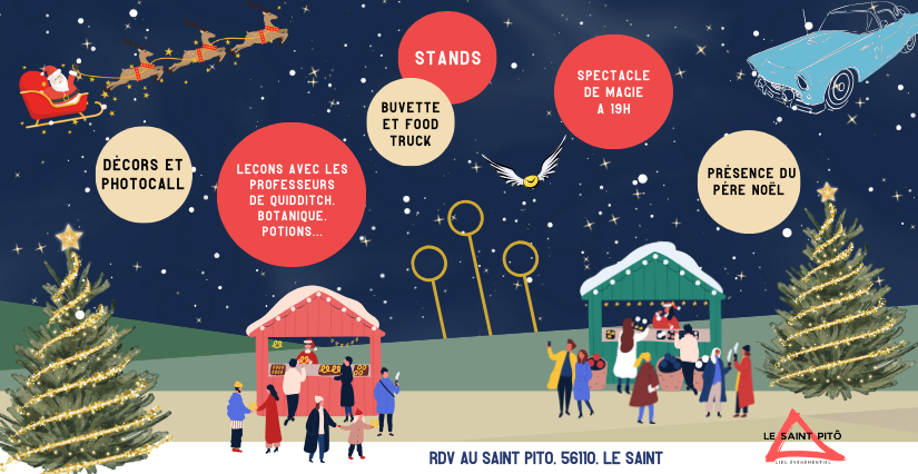 Marché de Noël et animations magiques sous le chapiteau du Saint Pitô ...